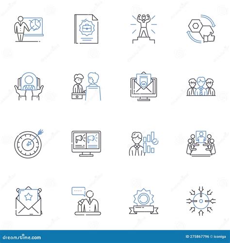 User Centered Design Line Icons Collection Empathy Iteration Personas User Research
