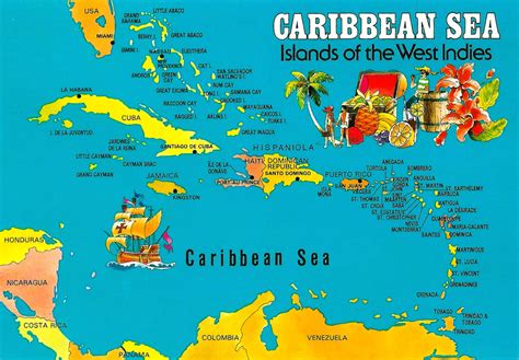 Printable Map Of Caribbean Islands
