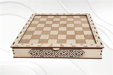 Chess Set With Board Laser Cutting Flippednormals