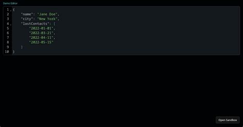 Codemirrorlang Json Examples Codesandbox