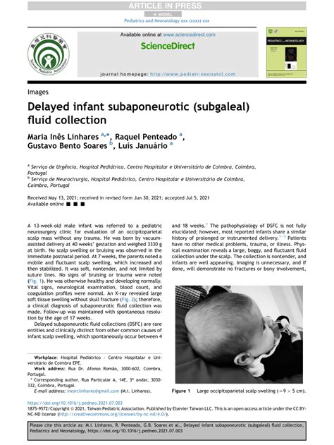 Pdf Delayed Infant Subaponeurotic Subgaleal Fluid Collection