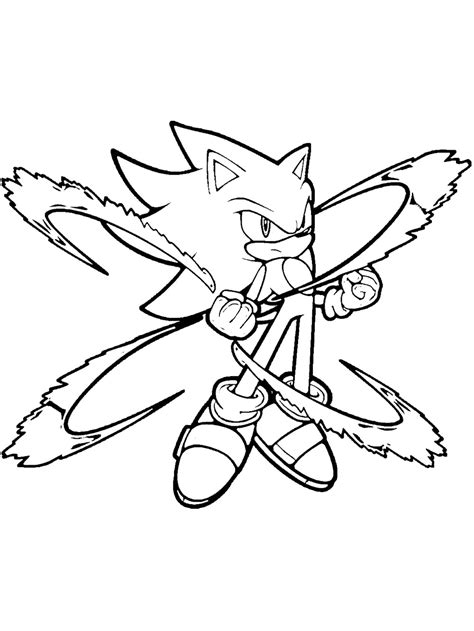 Super Sonic Coloring Page Free Printable Super Sonic Coloring Page