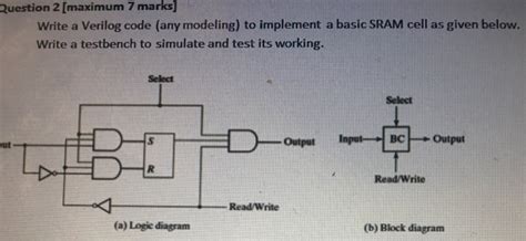 Solved Question Maximum Marks Write A Verilog Code Chegg