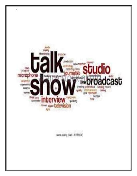 Talk Show Example And Structure Docx