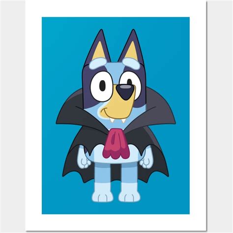 Halloween Bluey Vampire Halloween Posters And Art Prints Teepublic