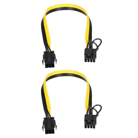 Uxcell PCIe Cable 6 Pin Female To 8 Pin 62 Male PCI Express Power Adapter Cable GPU Power