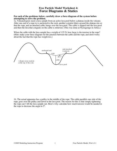 Worksheet Modeling Physics