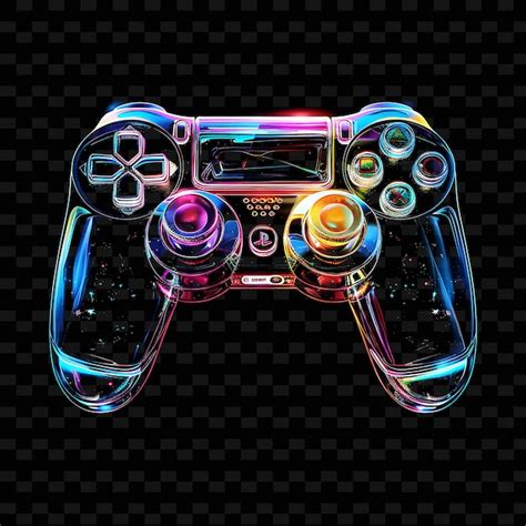 Premium Psd Glossy Prismatic Radiating Game Controller Icon With