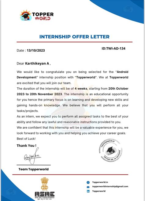 Karthikeyan A On Linkedin Androiddevelopment Internship