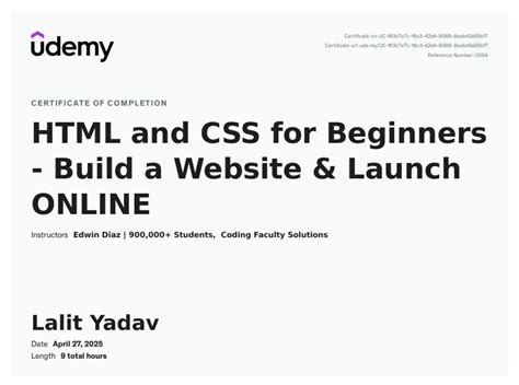 Webdevelopment Html Css Learningjourney Udemy Lalit Yadav