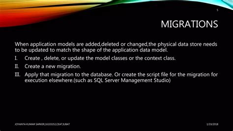 Introducing Entity Framework Core Pptx Databases Computer Software And Applications