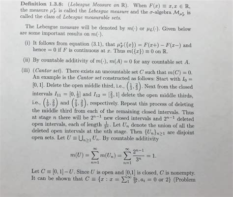 Solved D 5 Pts Consider The Cantor Set C Defined On Page