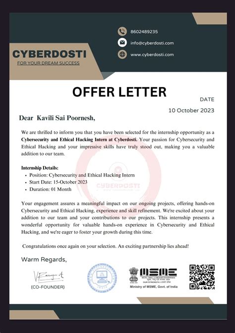 sai poornesh kavili on linkedin cybersecurity ethicalhacking infosec cyberdosti internship…