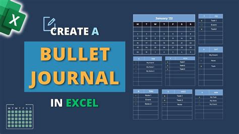How To Create A Bullet Journal In Excel Youtube