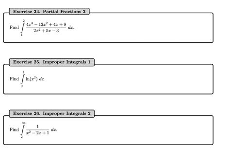 Solved Exercise Partial Fractions Find Chegg