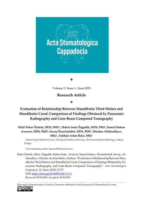 Pdf Evaluation Of Relationship Between Mandibular Third Molars And Mandibular Canal