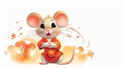 Creative Rat Character Design Sparklers Vector Illustration Premium Ai Generated Vector
