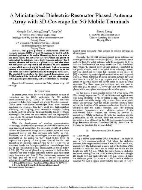 A Miniaturized Dielectric Resonator Ieee Conf Download Free Pdf