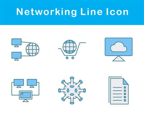 Networking Vector Icon Set 21460049 Vector Art At Vecteezy