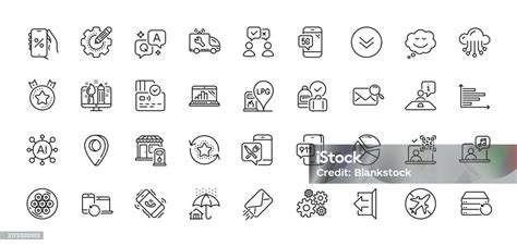 복구 서버 주유소 및 비상 전화 라인 아이콘 팩 웹앱의 경우 선 아이콘 벡터 5g에 대한 스톡 벡터 아트 및 기타 이미지 5g 검색 구름 Istock