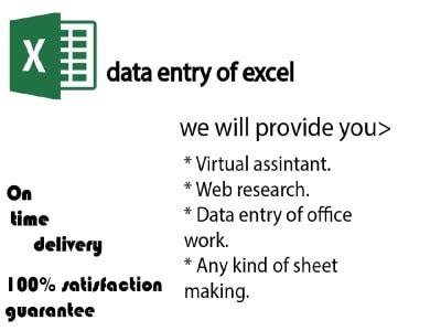 Any Kind Of Excel Sheet Of Data Entry Upwork