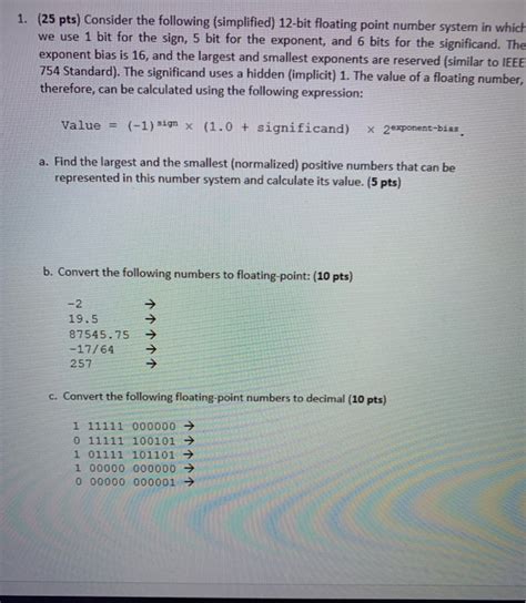 solved 1 25 pts consider the following simplified