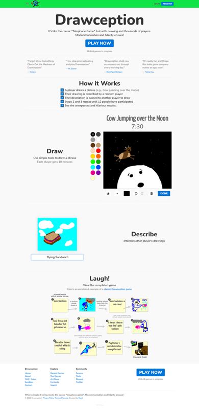 Screenshot Of Drawception Browser MobyGames