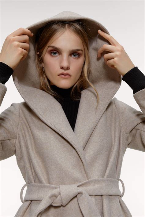 Abrigo Oversize Soft Oversized Coat Hooded Coat Lapel Collar Coat