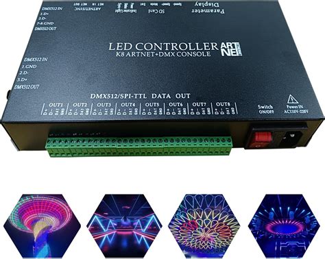 Led Controller Addressable 8 Ports 8192 Pixels Madrix Artnet Dmx