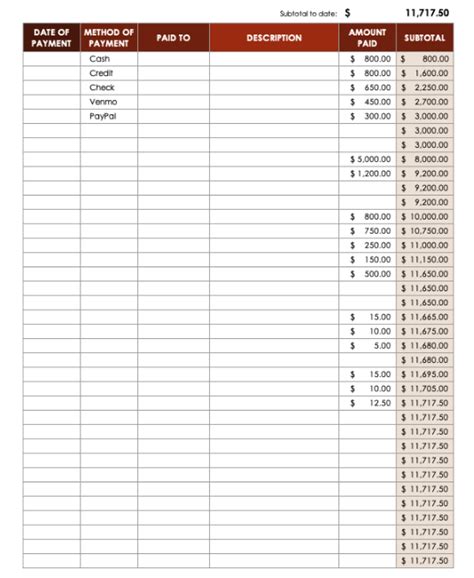 Expense Template In Excel