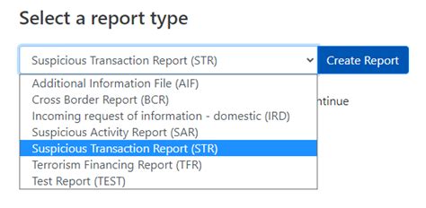 Report Types Financial Intelligence Unit