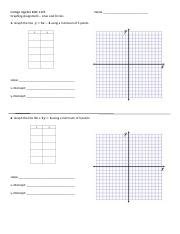 Graphing Project 1 Pdf College Algebra MAC 1105 Graphing Assignment Lines And Circles 1