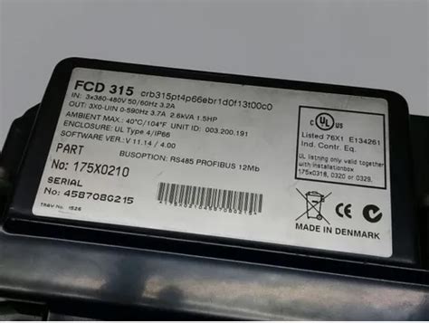 Commak Máquinas Máquinas Operatrizes Drive Inversor De Frequência Danfoss Fcd 315 380 480v