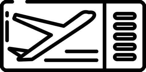 Boarding Pass Outline Vector Illustration 42392958 Vector Art At Vecteezy