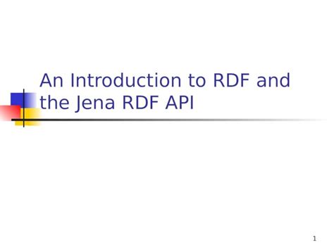 ppt an introduction to rdf and the jena rdf api dokumen tips