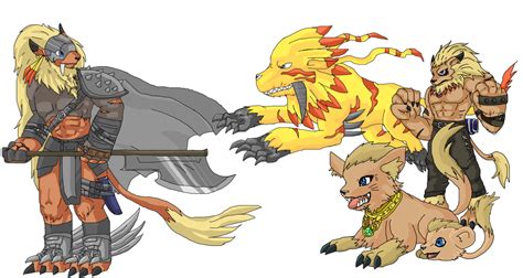 Leomon S Evolution Line By Princessyin On Deviantart