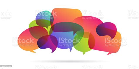 평면 디자인 소셜 네트워크 통신 벡터 개념 그림 연설 거품입니다 웹 디자인 배너 모바일 앱 방문 페이지 및 인포그래픽용