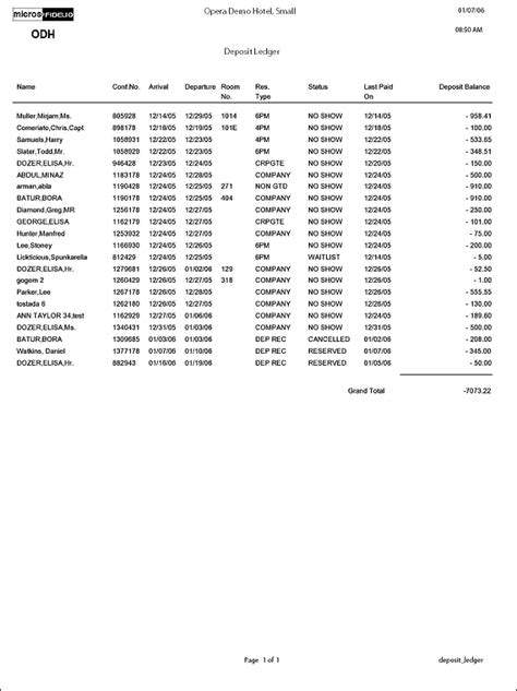 Deposit Ledger Deposit Ledger With Genreppar Fmx