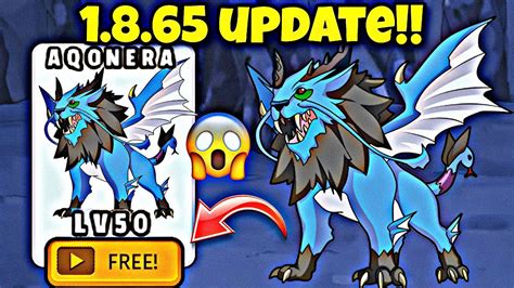 1 8 65 Update New Legendry Water Dynamon Aqonera 😱 In Dynamons World Dynamons World New Update