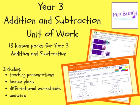 Year 3 Addition And Subtraction Unit Pack Teaching Resources