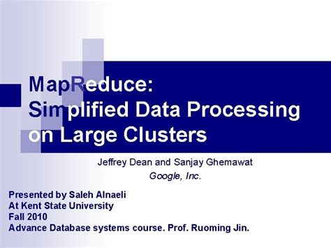 Map Reduce Simplified Data Processing On Large Clusters