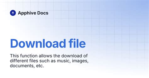 Download File Apphive Docs