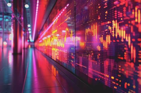 Modern Digital Financial Stock Market Data Visualization Combined With Forex Trading Charts