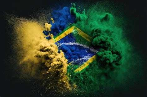 컬러 파우더 스플래쉬 및 폭발 추상 미술의 이미지 프리미엄 사진