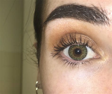 This Demo Coloured Contact Lens That Says “demo” On It R