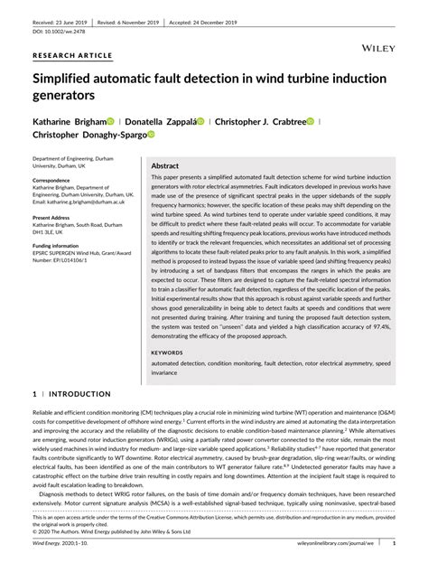 pdf simplified automatic fault detection in wind turbine induction