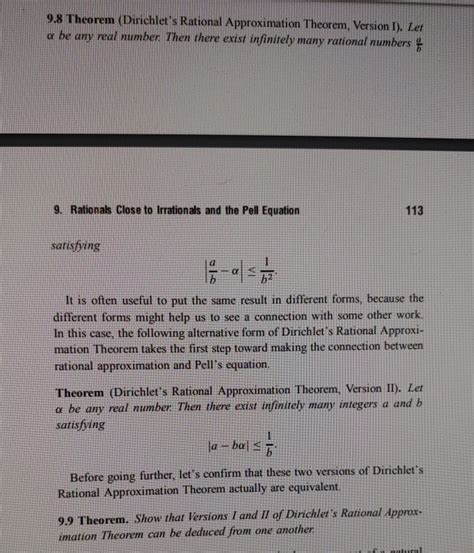 Solved 98 Theorem Dirichlets Rational Approximation