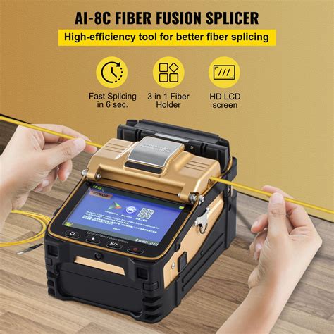 Ai 8 Fiber Optic Splicing Machine Fiber Fusion Splicer Ribbon Automatic Kits