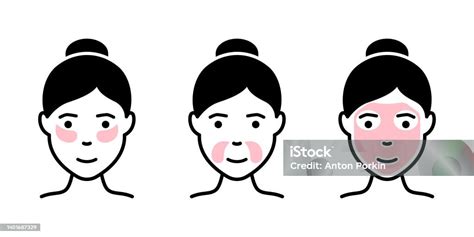 아이 젤 패치와 마스크 실루엣 아이콘을 가진 여자 눈과 입 아래 패치 얼굴 뷰티 마스크 픽토그램 얼굴 화장품 노화 방지 절차 아이콘입니다 격리된 벡터 일러스트 레이 션 개체