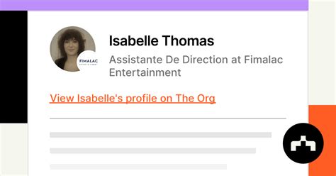 Isabelle Thomas Assistante De Direction At Fimalac Entertainment The Org